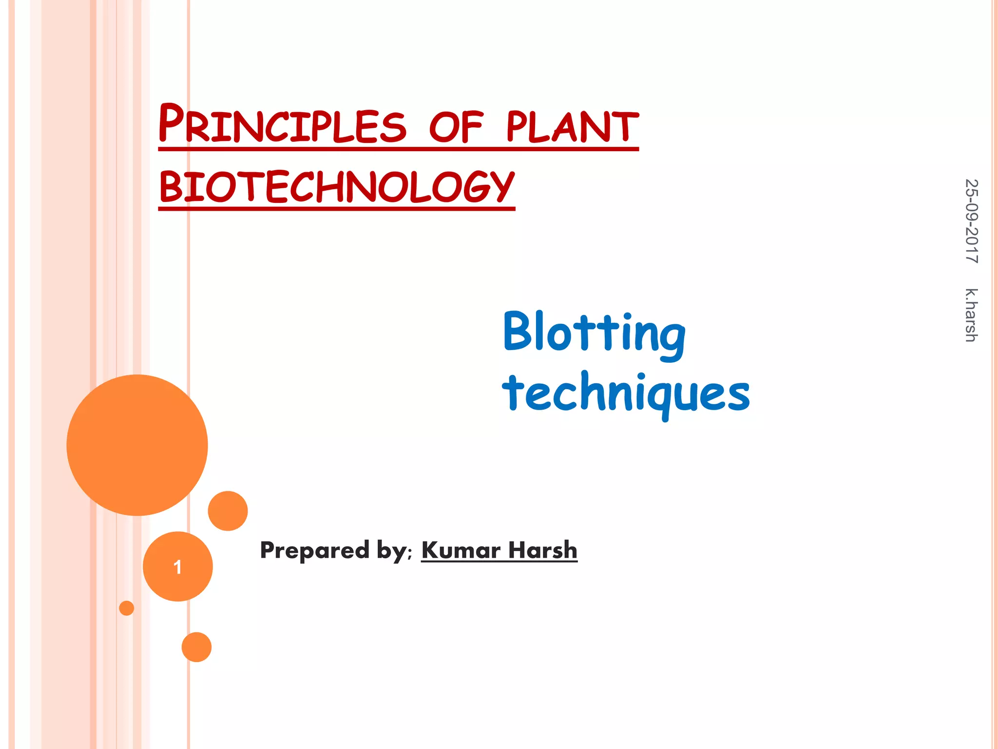 Principles of plant biotechnology | PPTX