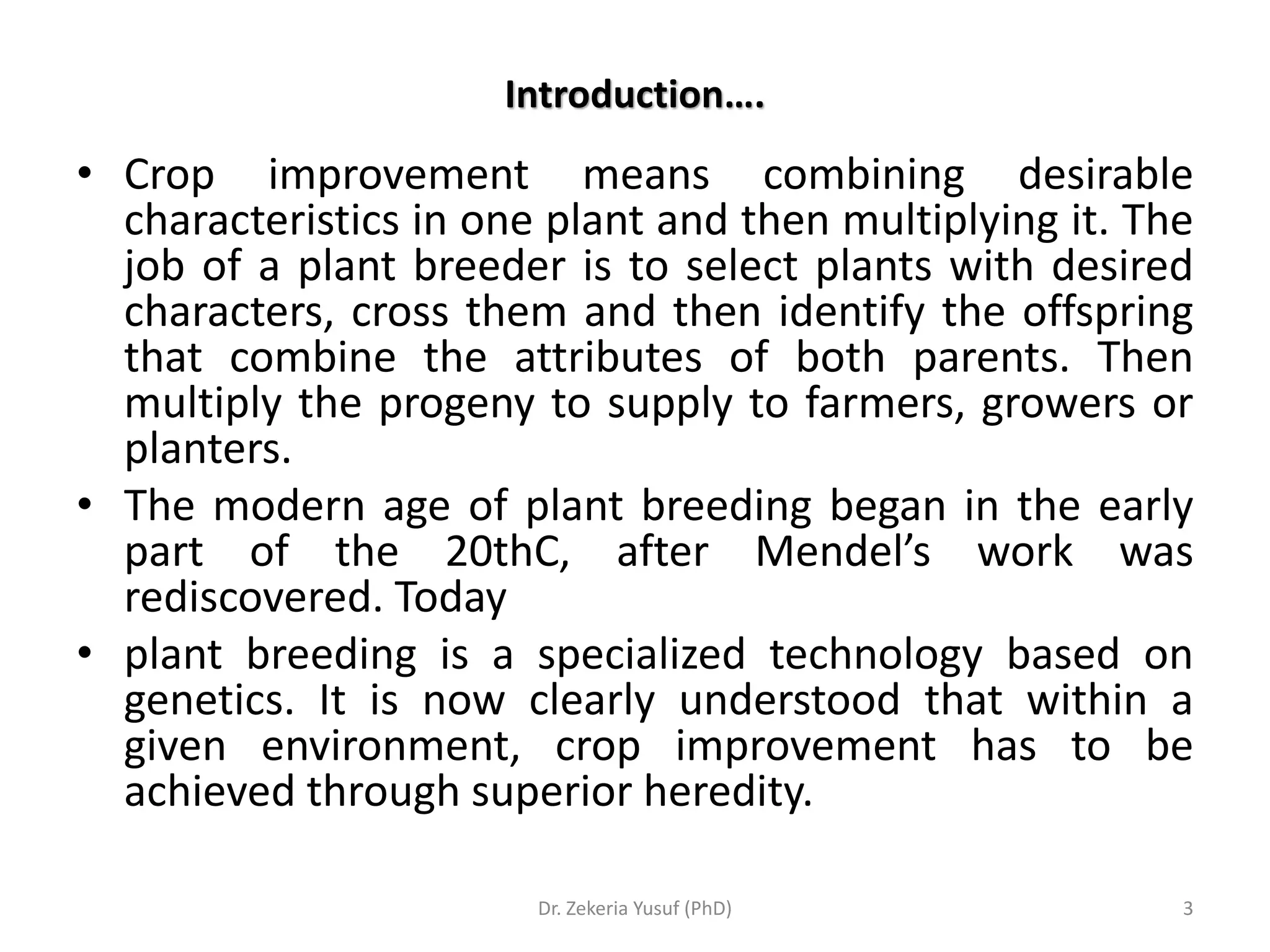 Principles of plant breeding Lecture note.pdf | Agriculture | Industries