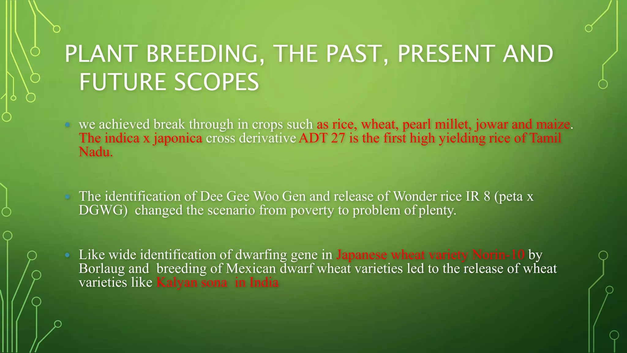 Principles of plant breeding. | PPTX