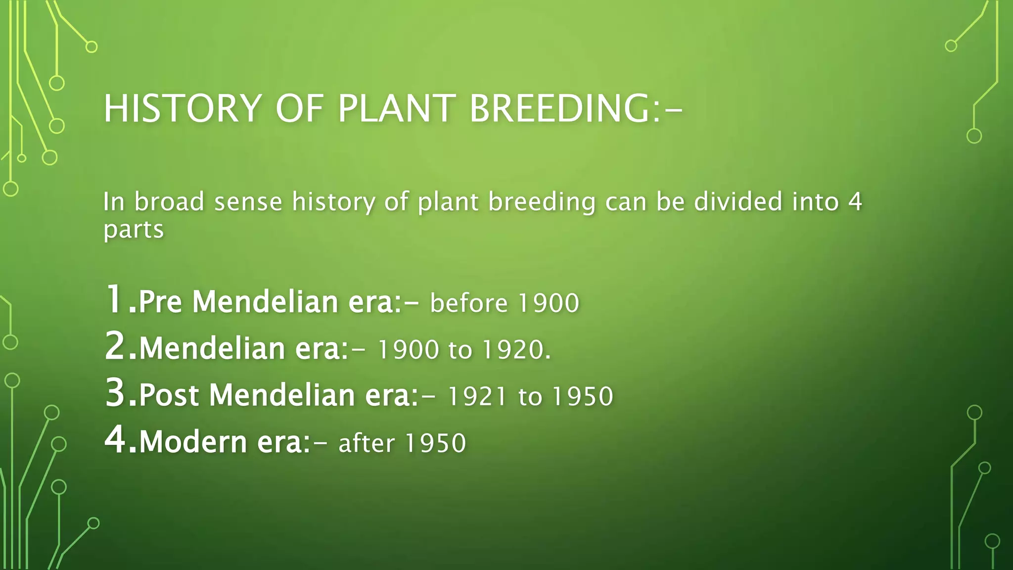Principles of plant breeding. | PPTX