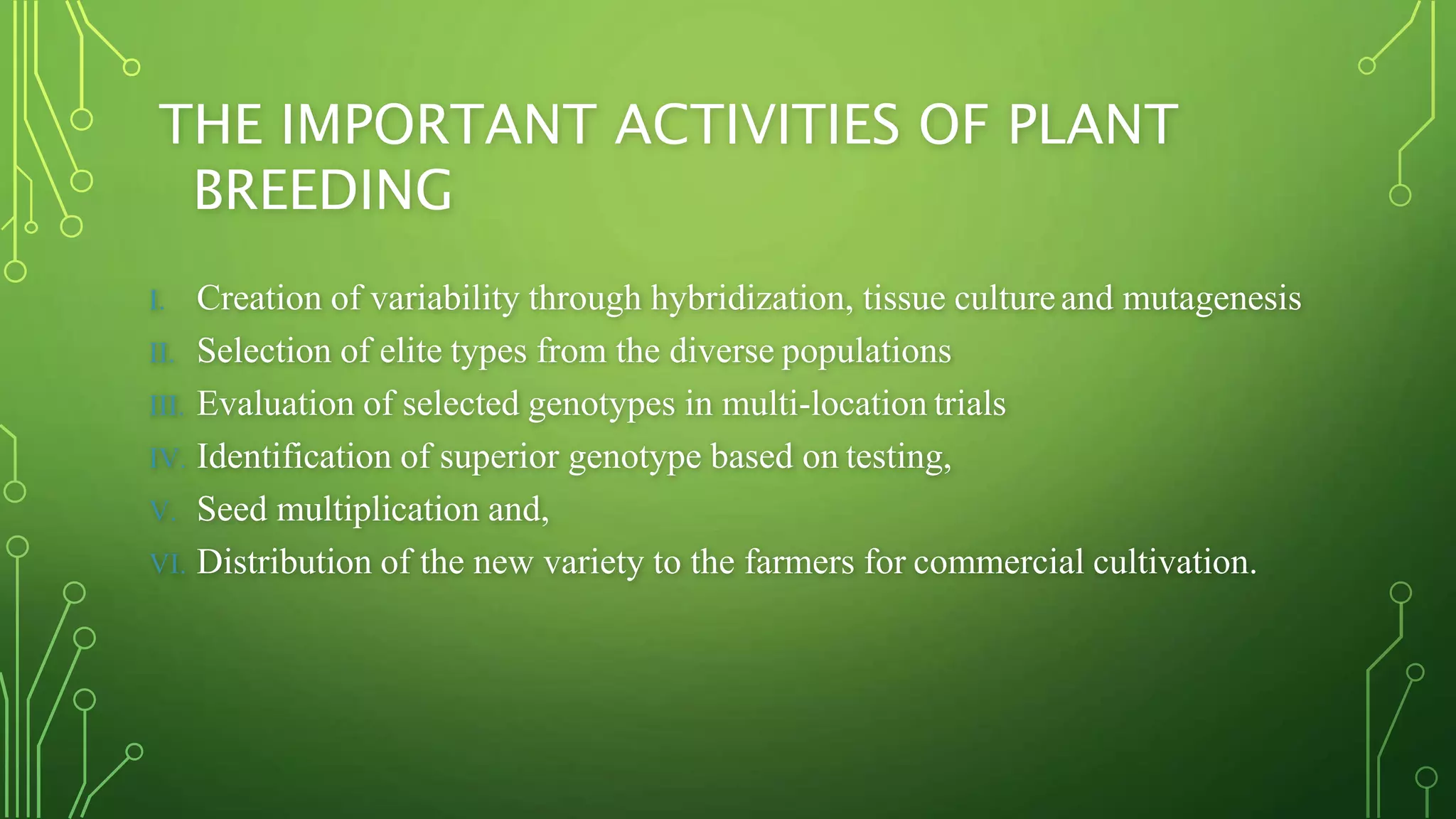 Principles of plant breeding. | PPTX