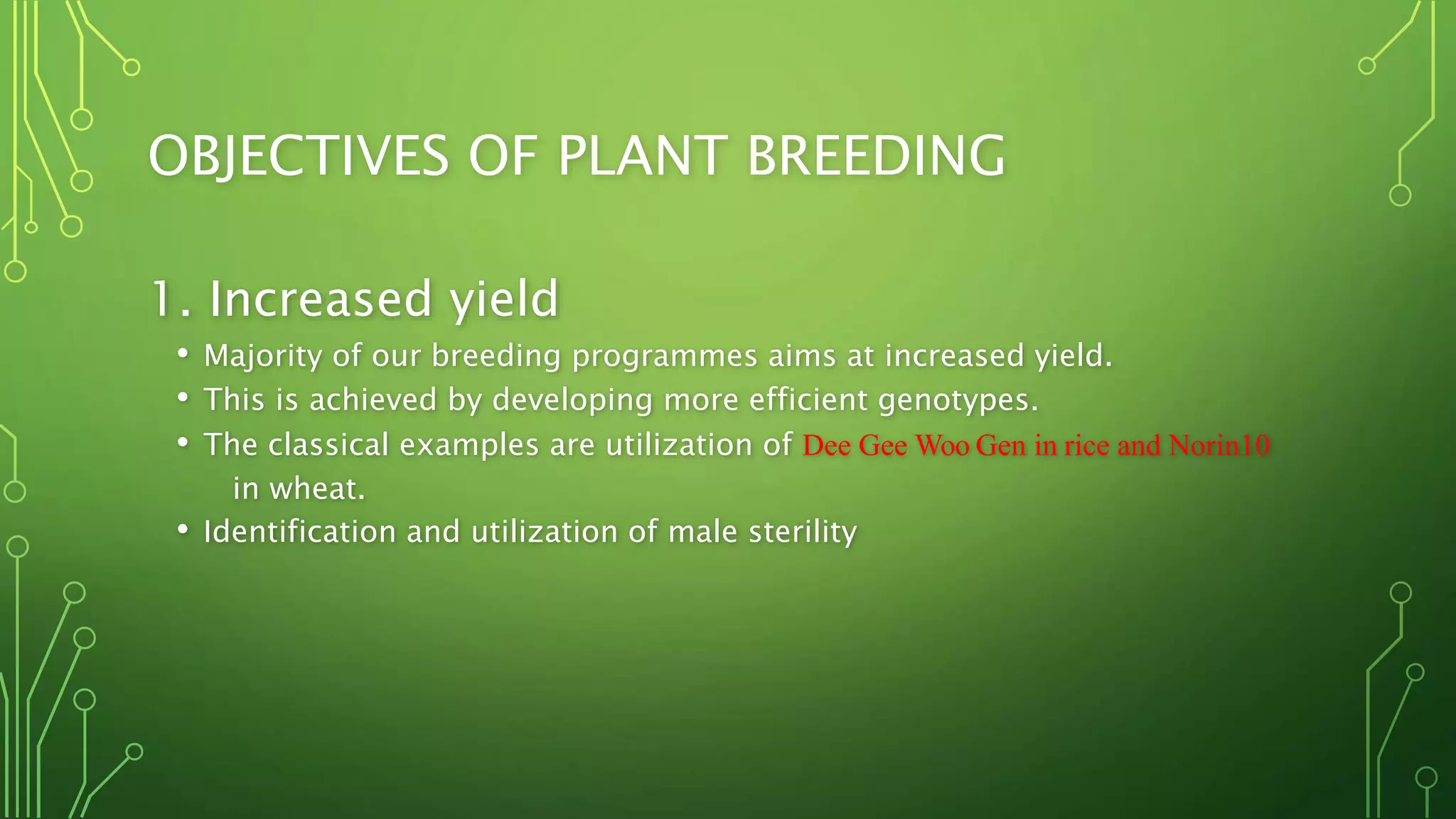 Principles of plant breeding. | PPTX