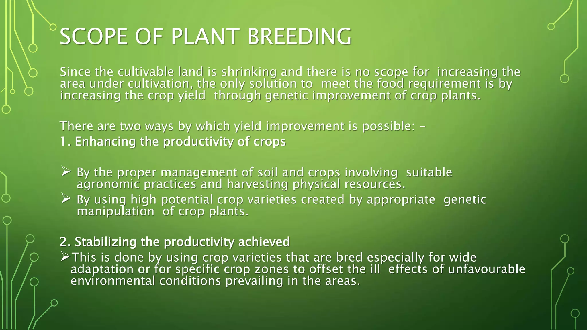 Principles of plant breeding. | PPTX