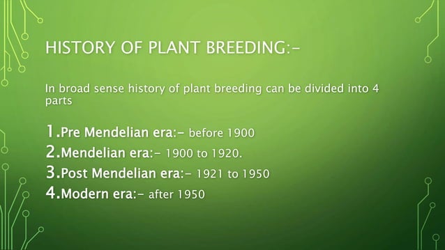 Principles of plant breeding. | PPTX | Agriculture | Industries