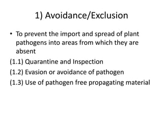 Principles of plant disease control | PPTX