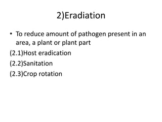 Principles of plant disease control | PPTX