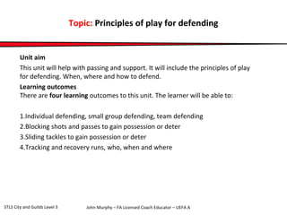 Principles of play for defending | PPT
