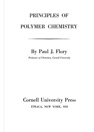 Principles of polymer chemistry | PDF