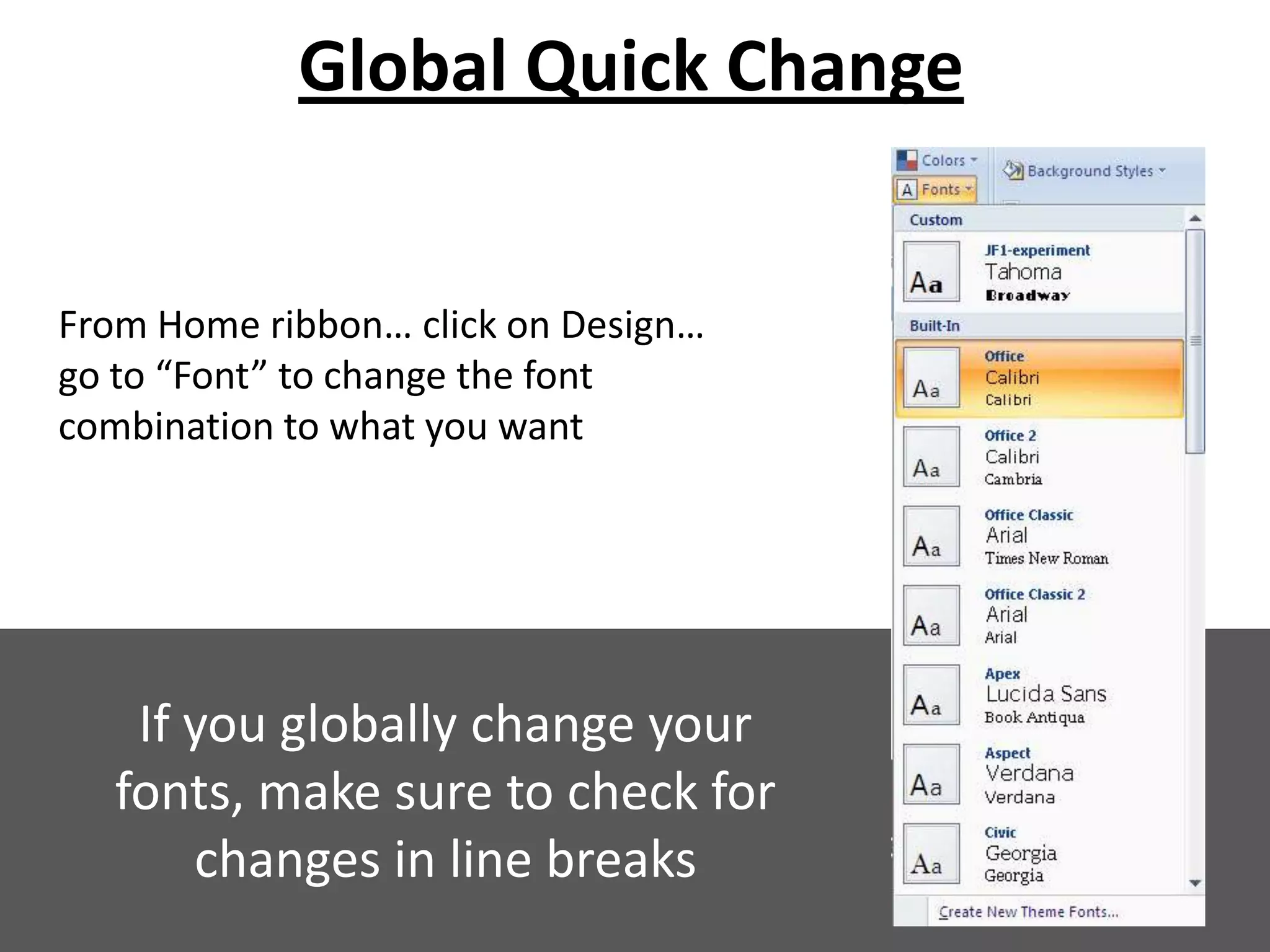 Principles Of Power Point Design Manipulating Typography | PPT