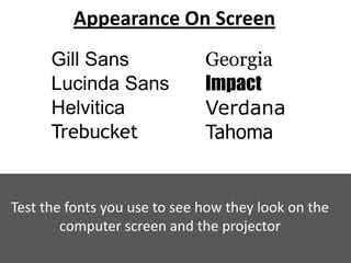 Principles Of Power Point Design Manipulating Typography | PPT