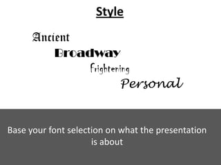 Principles Of Power Point Design Manipulating Typography | PPT