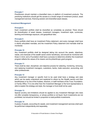Principles of Practice - Private Wealth Management | PDF