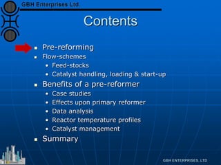 Principles of Pre-reforming Technology | PDF