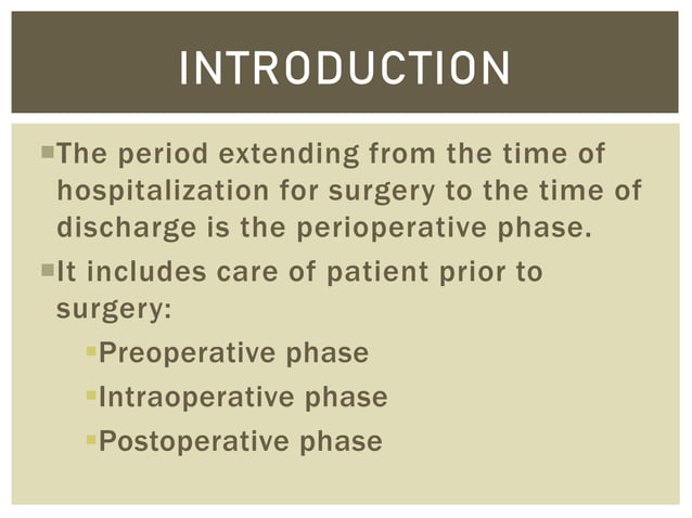 Principles of Pre and post operative care.pptx | First Aid | Injuries