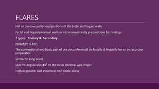 Principles of preparation for cast restorations | PPTX
