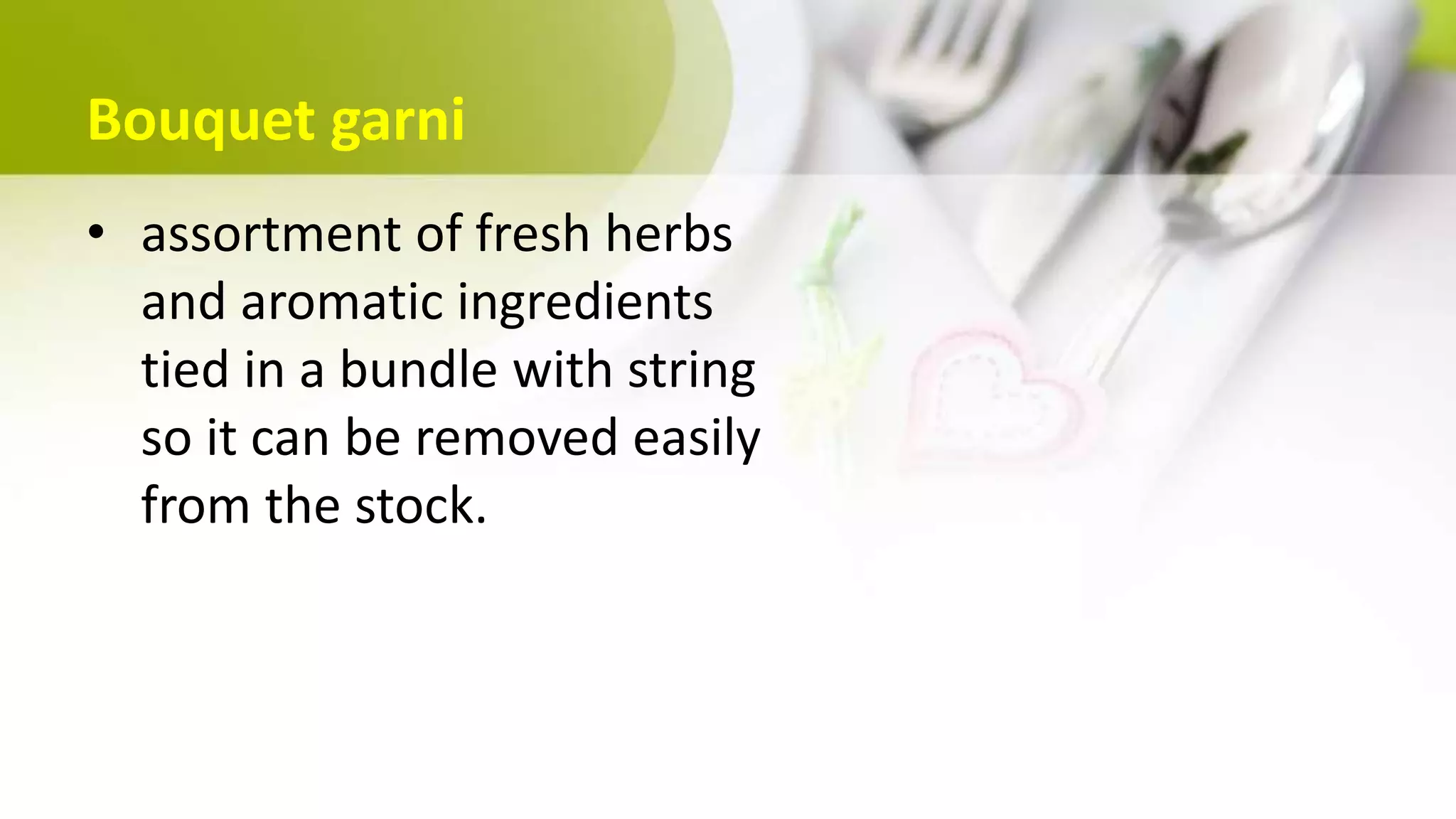 Principles of preparing stocks | PPTX