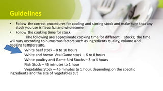 Principles of preparing stocks | PPTX