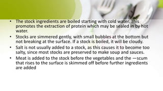 Principles of preparing stocks | PPTX