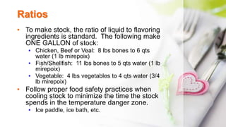 Principles of preparing stocks | PPTX