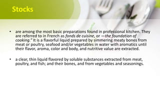 Principles of preparing stocks | PPTX