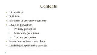 Principles of preventive dentistry | PPTX