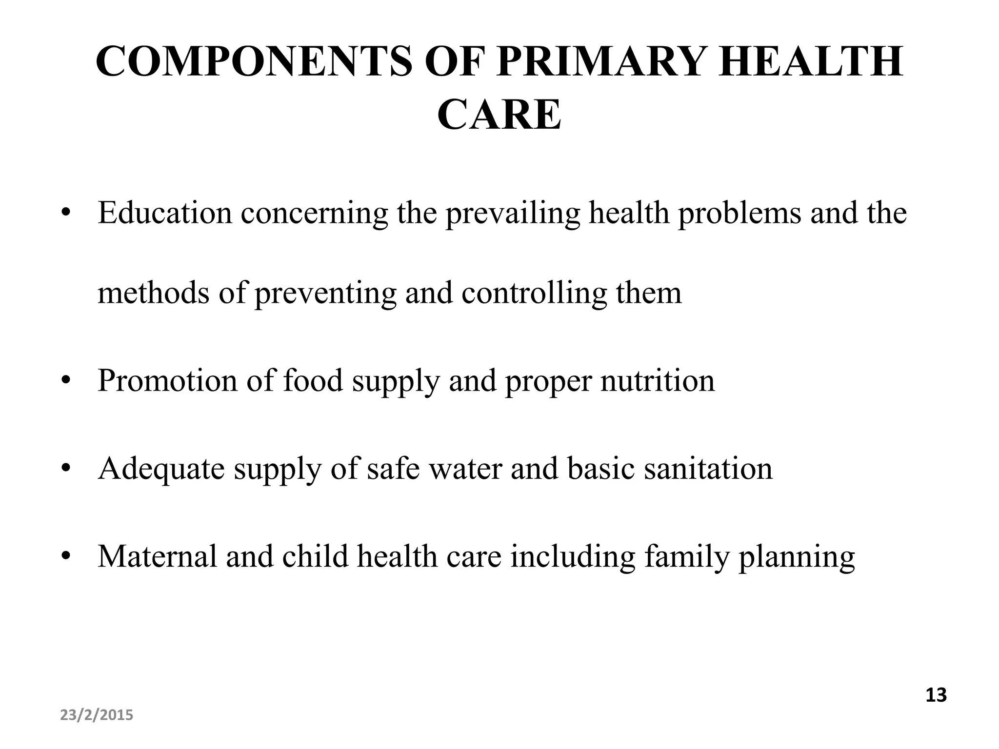 Principles of primary health care | PPTX