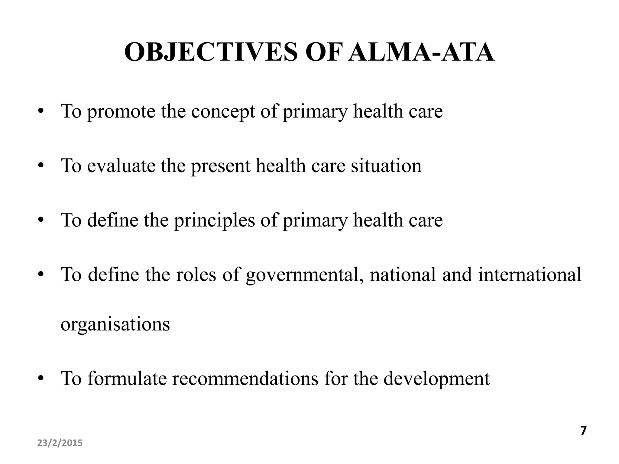 Principles of primary health care | PPTX