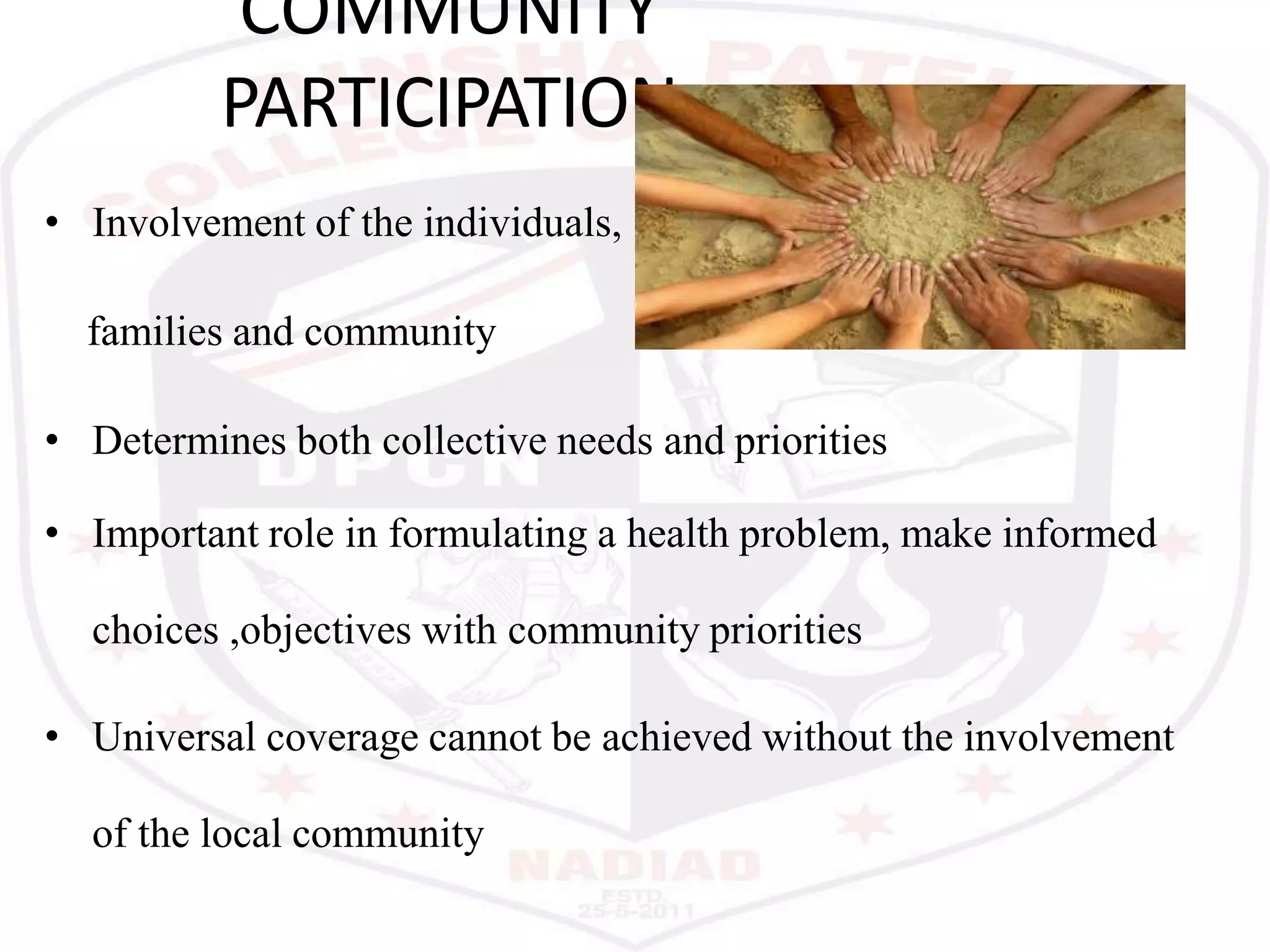 Principles of primary health care | PPT