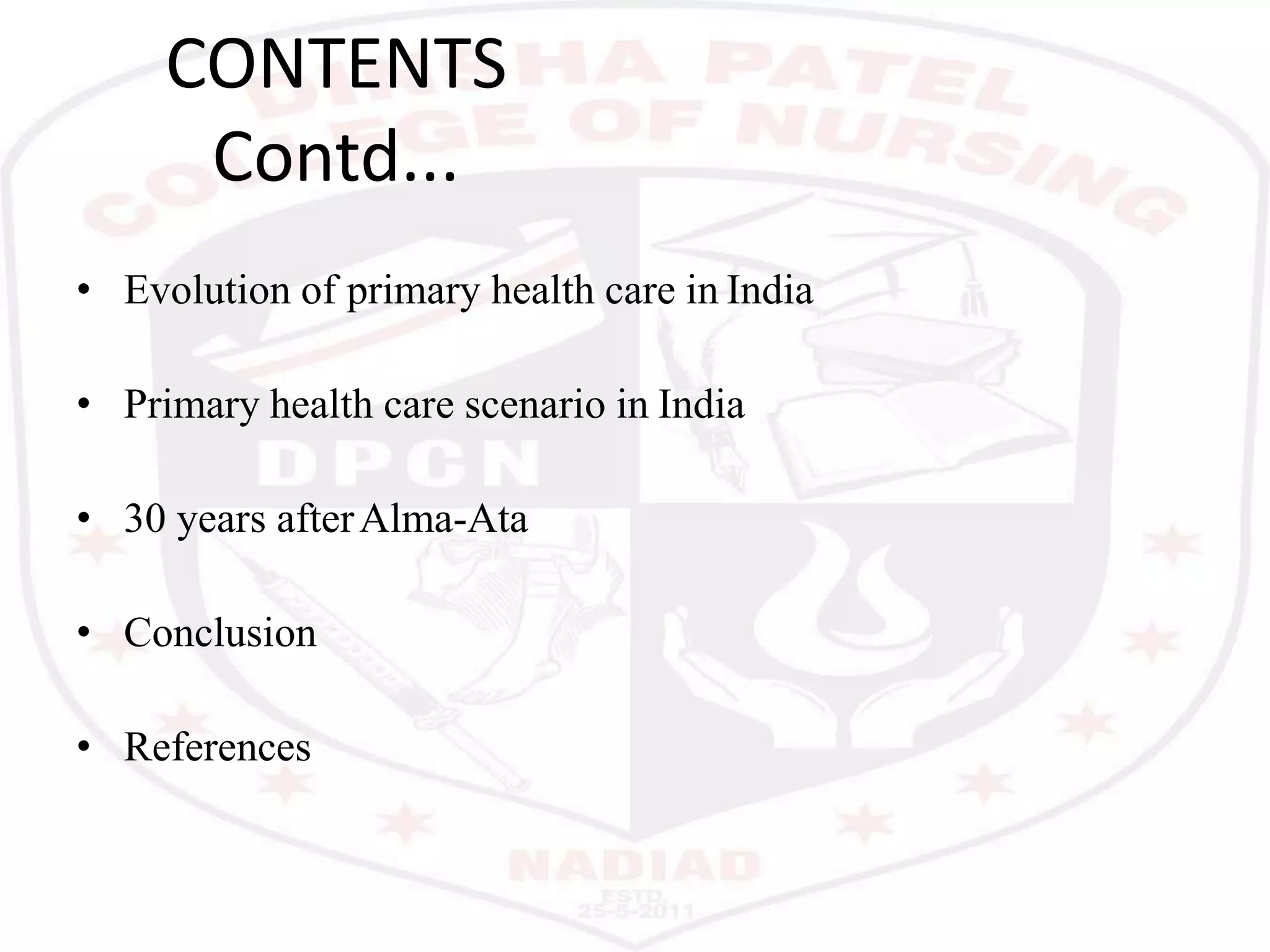 Principles of primary health care | PPT