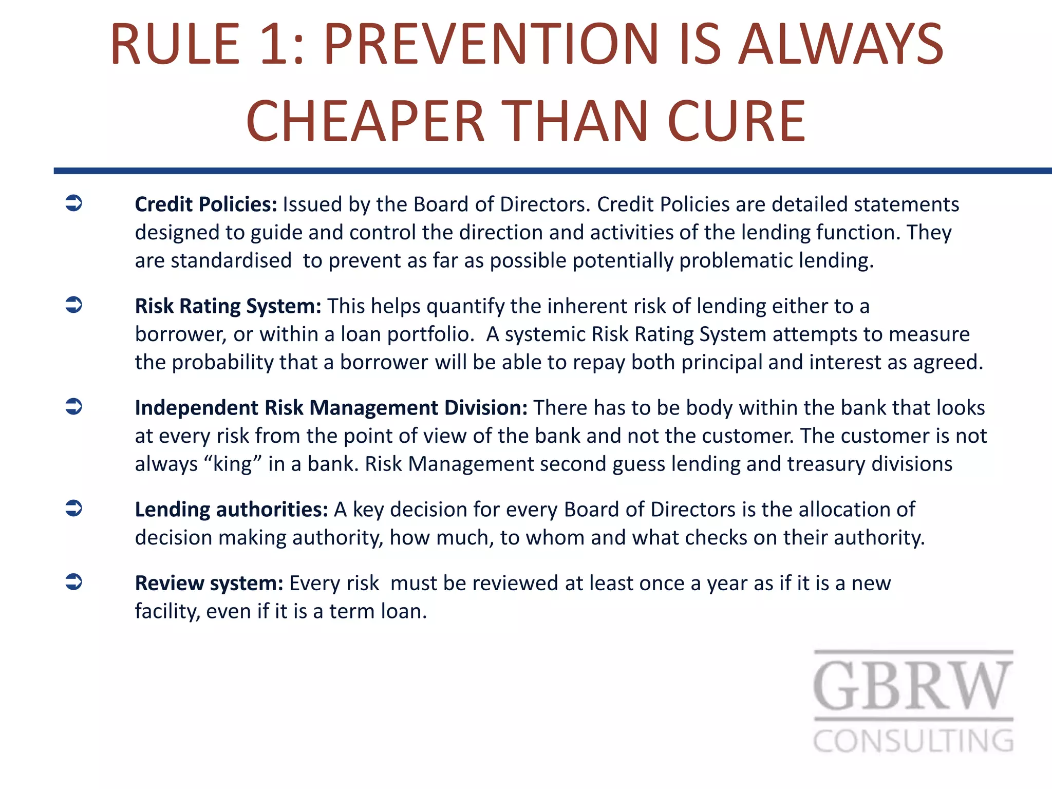 Principles of Problem Loan Management | PPTX