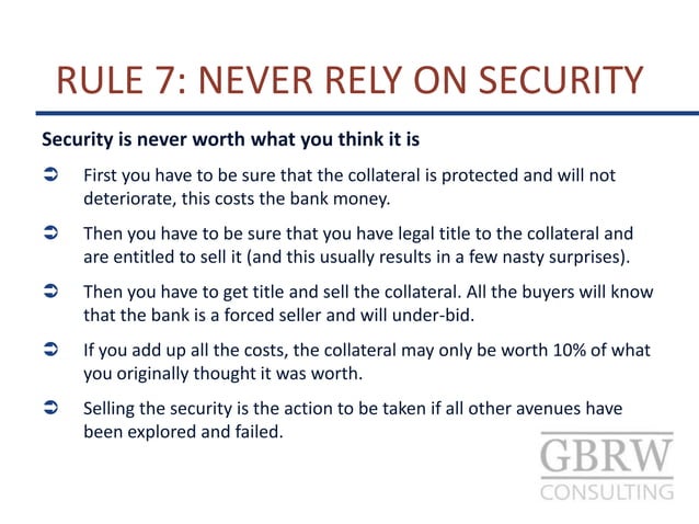 Principles of Problem Loan Management | PPTX