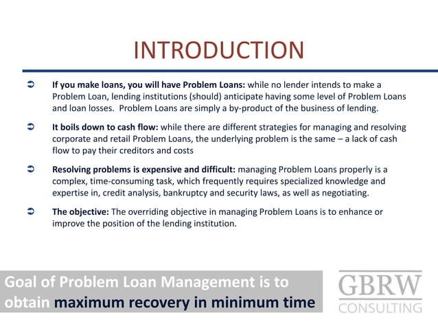 Principles of Problem Loan Management | PPTX