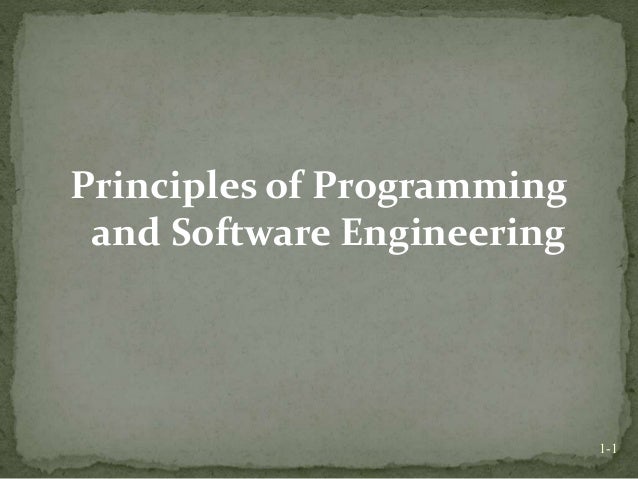 Principles of programming