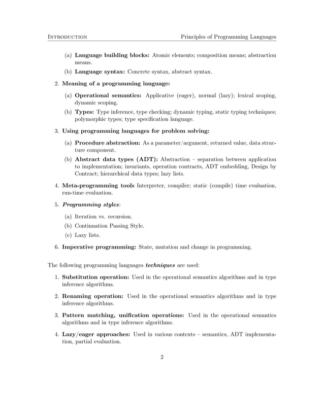 Principles of programming languages | PDF