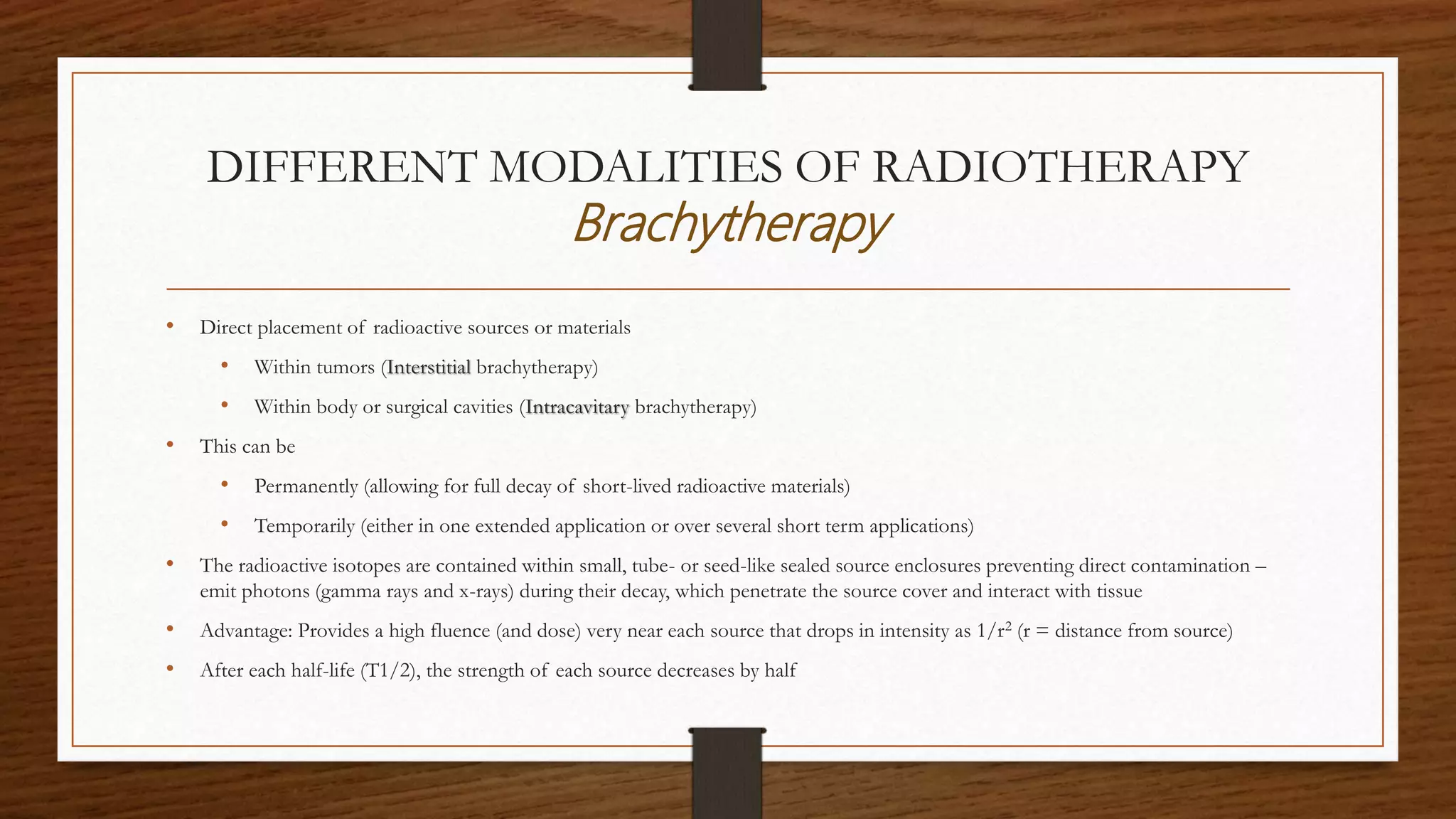Principles of radiation therapy | PPTX