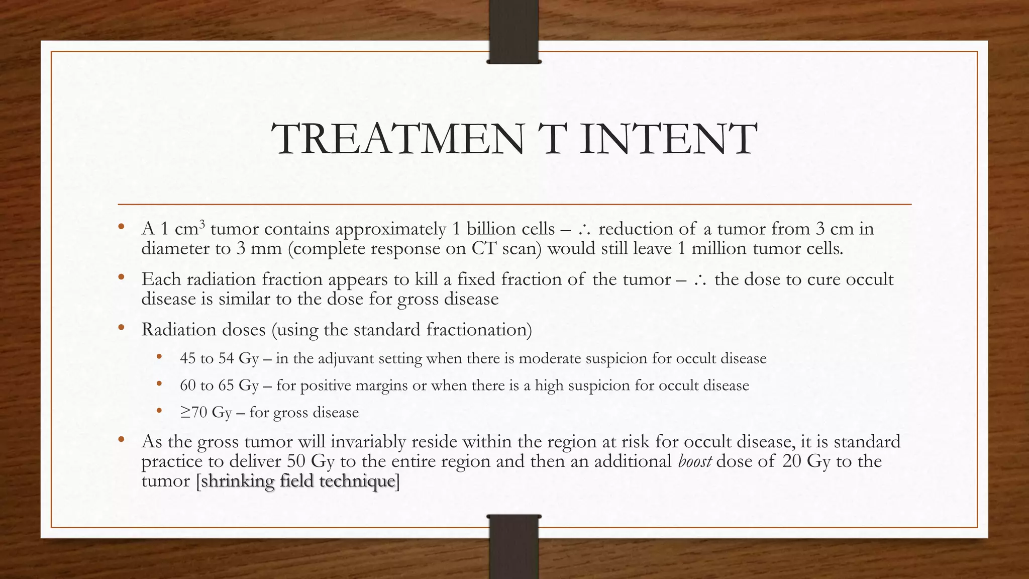 Principles of radiation therapy | PPTX