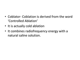 Principles Of Radiofrequency And Its ENT Applications | PPTX