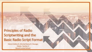 Principles of Radio Scriptwriting Lesson.pptx | Musicals | Genres