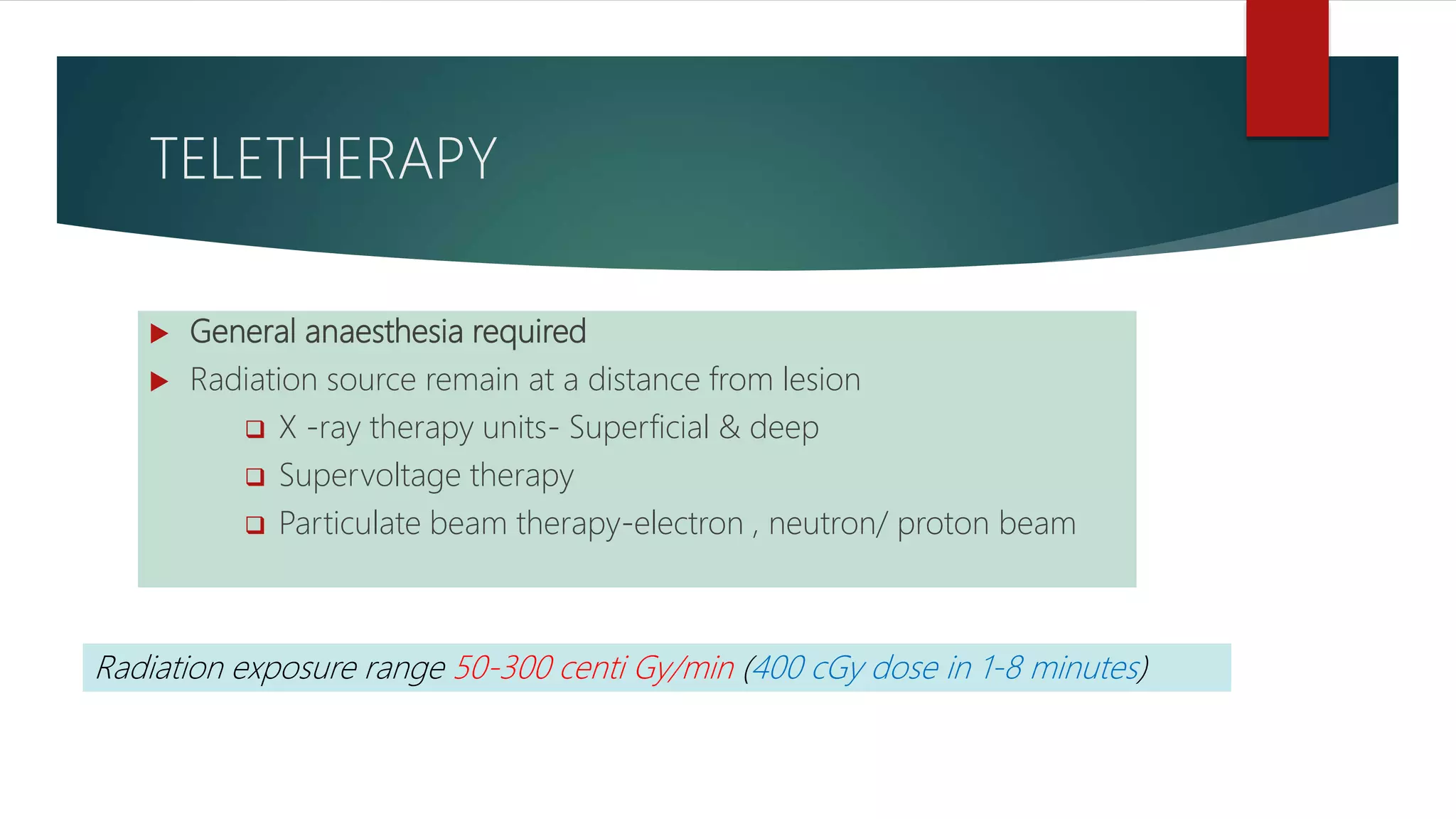 Principles of radiotherapy | PPTX