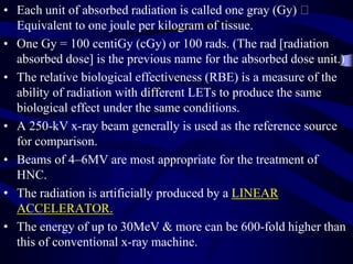 Principles of Radiotherapy in Head & Neck Surgery and Recent Advances A ...