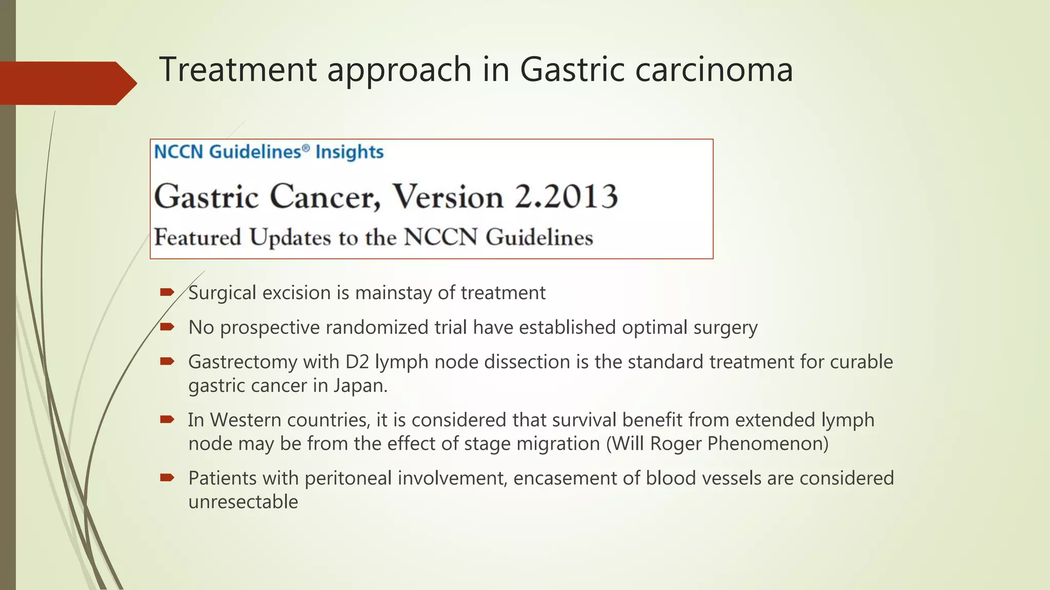Principles of radiotherapy in gastric carcinoma | PPTX