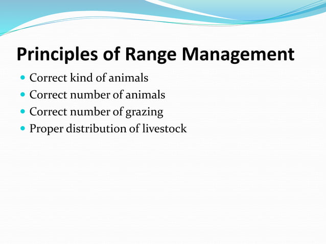 Principles of rangeland management | PPTX