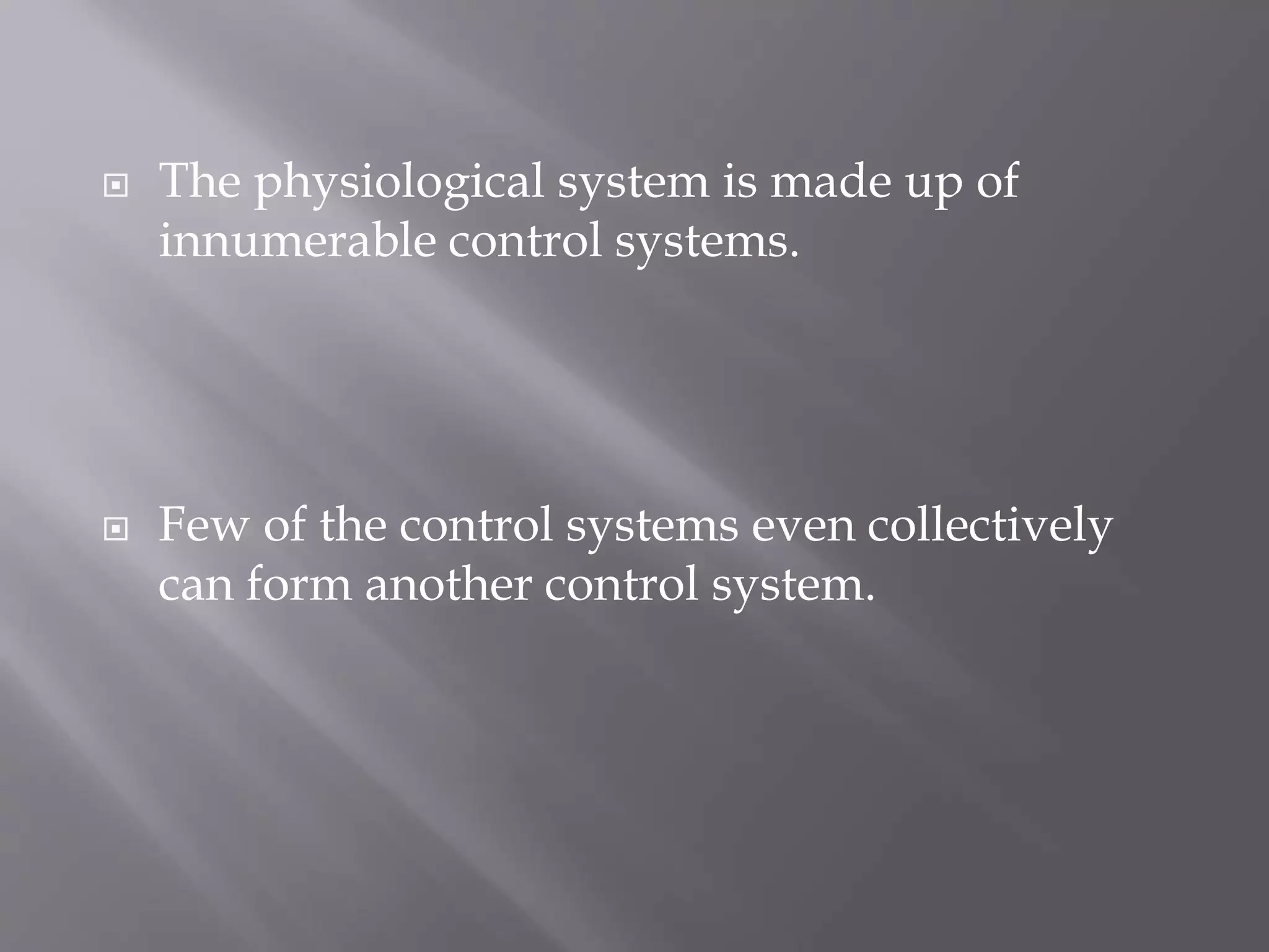 Principles of regulation: control system. | PPTX