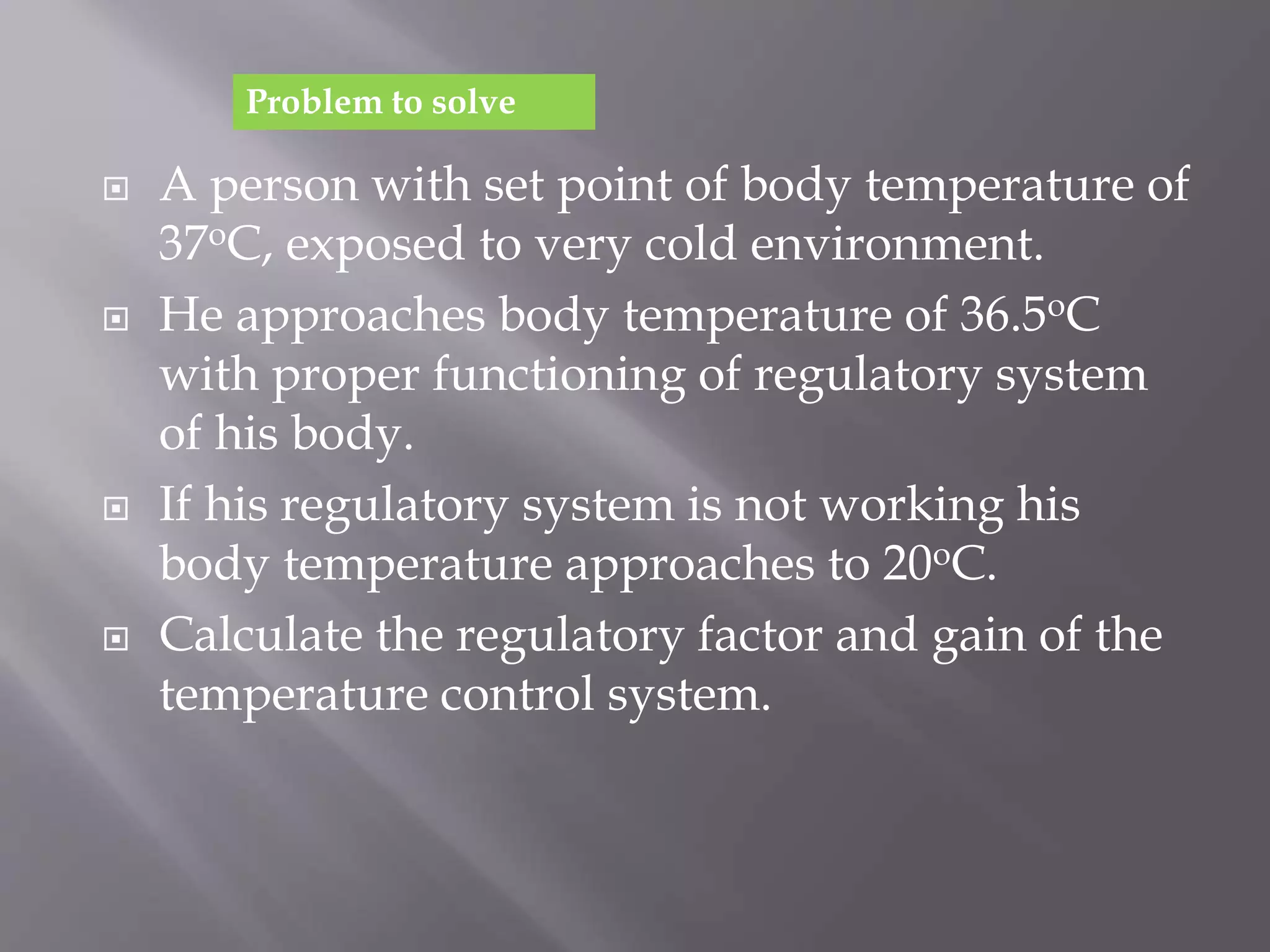 Principles of regulation: control system. | PPTX