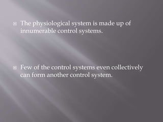 Principles of regulation: control system. | PPTX