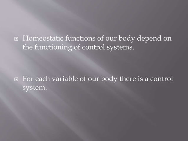 Principles of regulation: control system. | PPTX