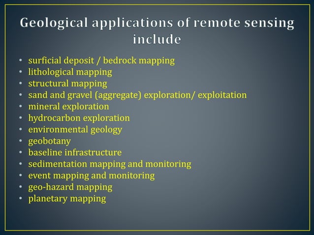 Principles of remote sensing