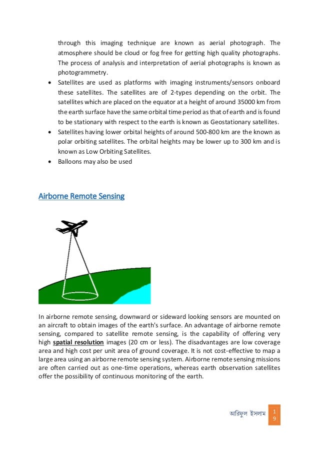 Principles of Remote Sensing