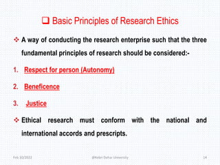 Principles of research ethics kdu | PPT