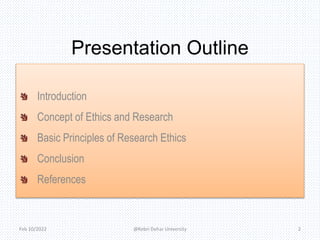 Principles of research ethics kdu | PPT